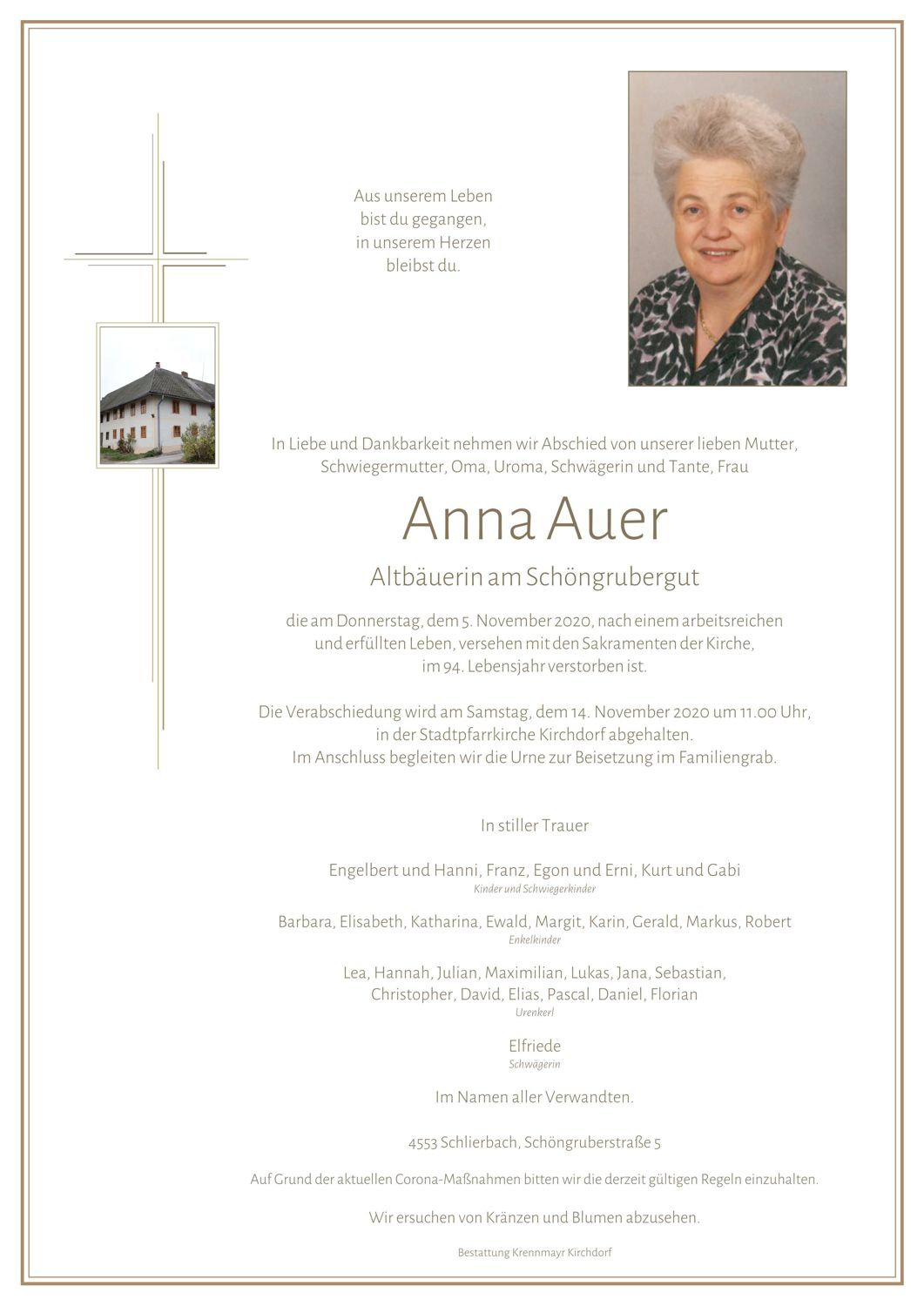 Todesfall Anna Auer